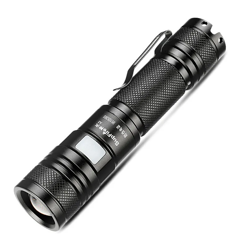 Zoom Linterna LED con batería recargable, Linterna con USB para pesca ...