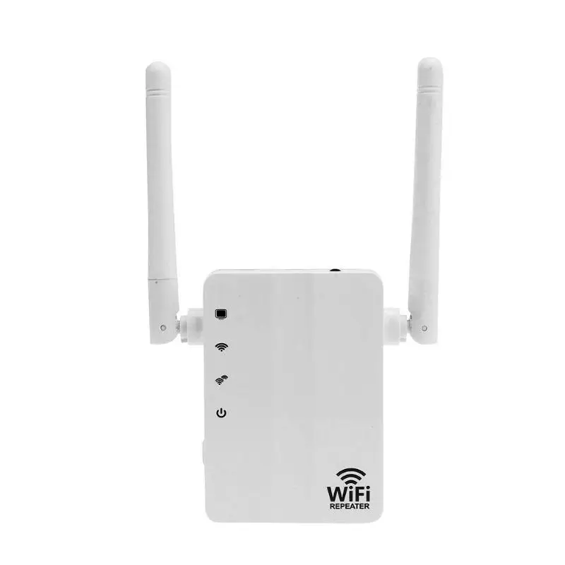 300M Wall Plug WiFi Wireless Receiver Router Repeater with External Antenna