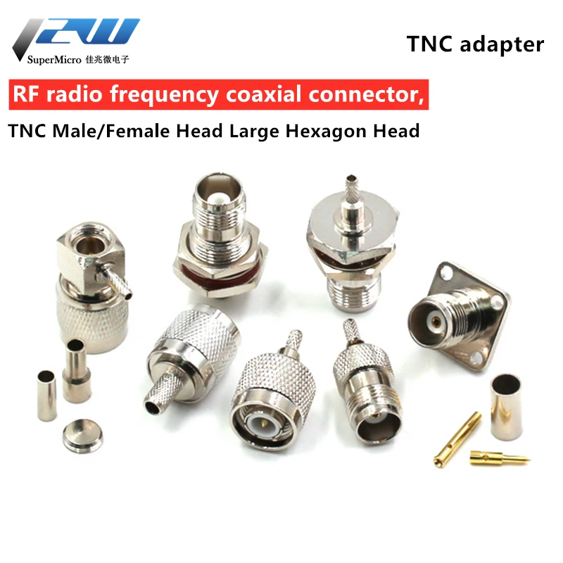 Conector RF TNC KY 1.5 / TNC J 3 TNC macho, conector de antena GPS, hembra hexagonal grande ...