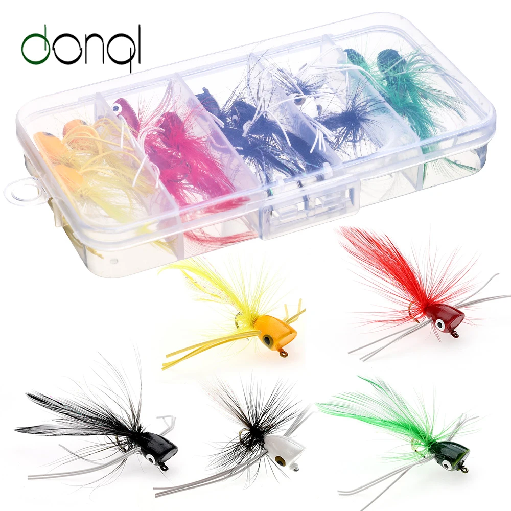 DONQL New Fly Fishing Lure With Boxed 15pcs Artificial Insect Bait ...