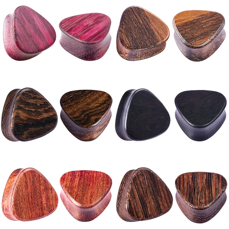 2PCS-Wood-Ear-Plugs-and-Tunnels-Piercing-Set-Flesh-Gauges-Earring-Punk ...