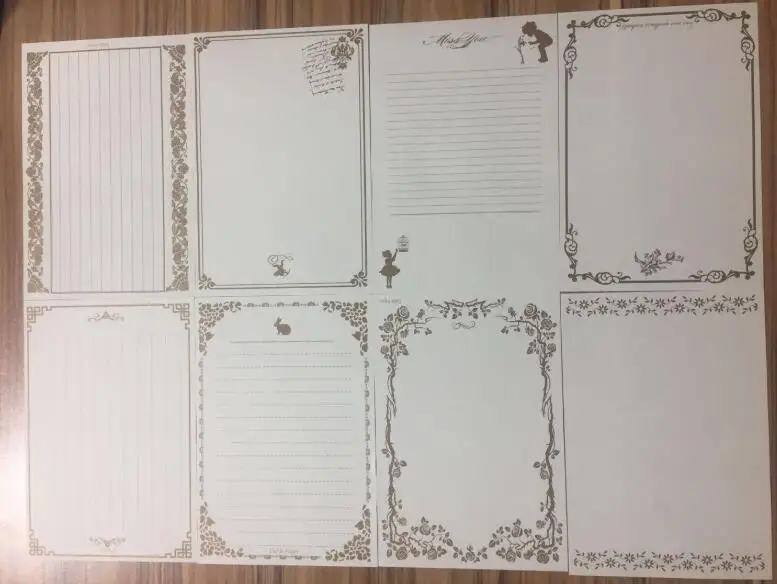 8 Sheets Bland & Line Paper Letter Writing Stationery Paper Vintage ...