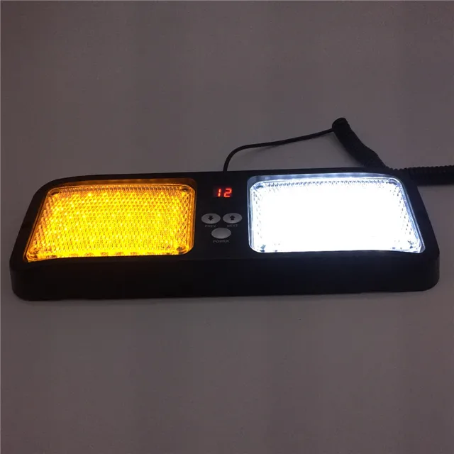 Red Blue LED Car Visor Strobe Flashing Light Interior Windshield ...