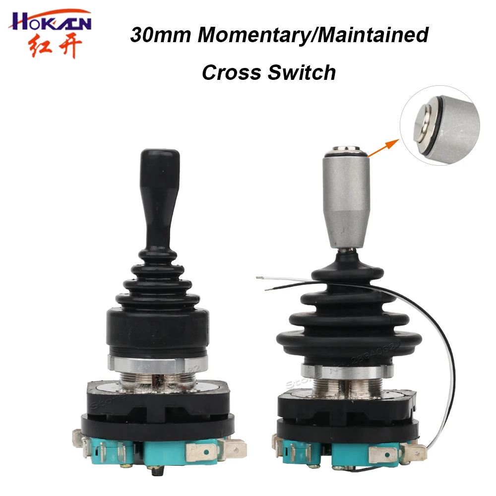 30mm Joystick Switch With Push Button Switch 4 Position Momentary ...
