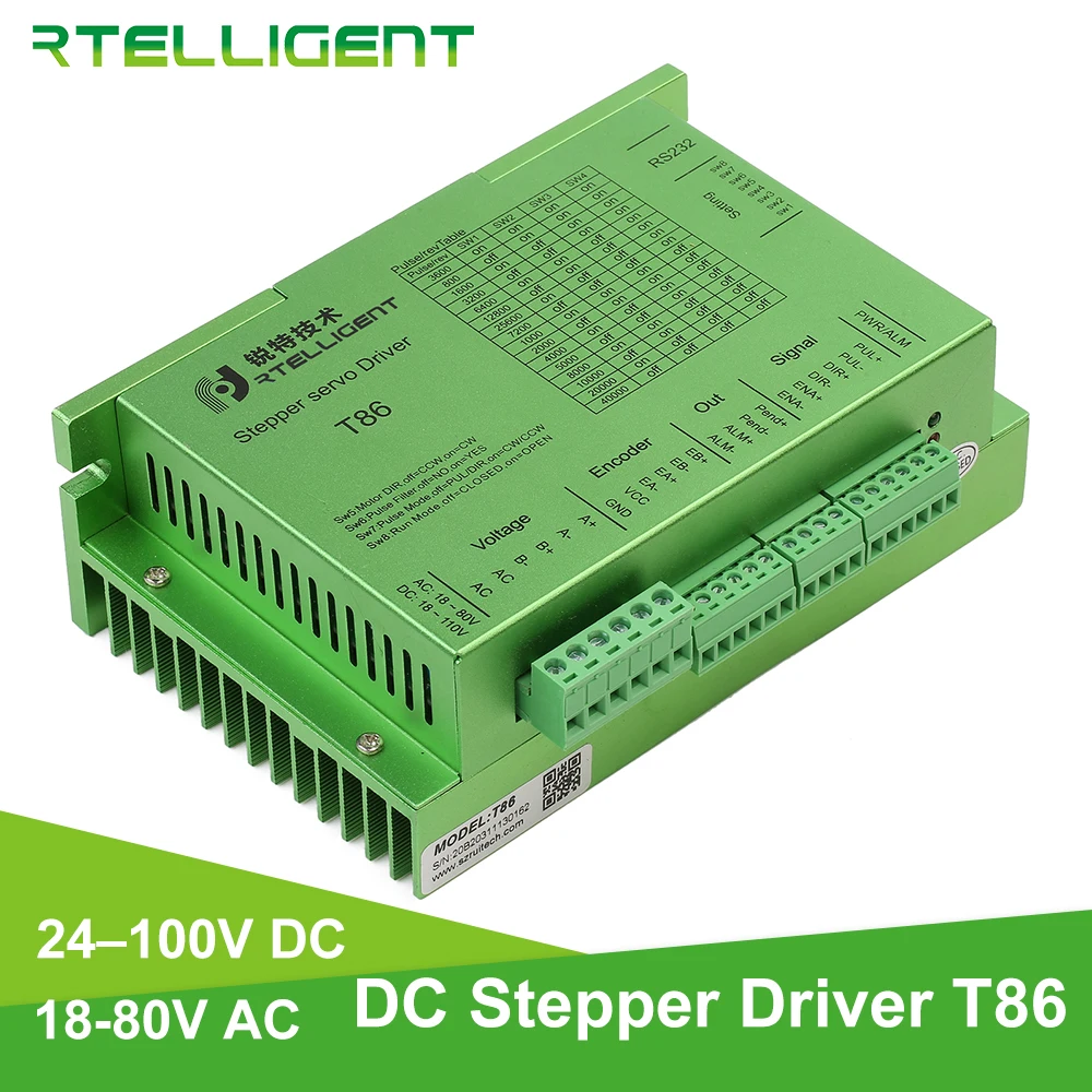 Rtelligent Nema 34 T86 Closed Loop Stepper Motor Driver Stepper Driver for Stepper Motor Router ...