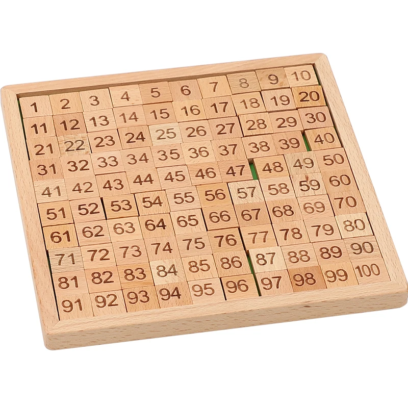 Montessori Education Wooden Digital Board 1-100 Continuous Numbers Kids ...