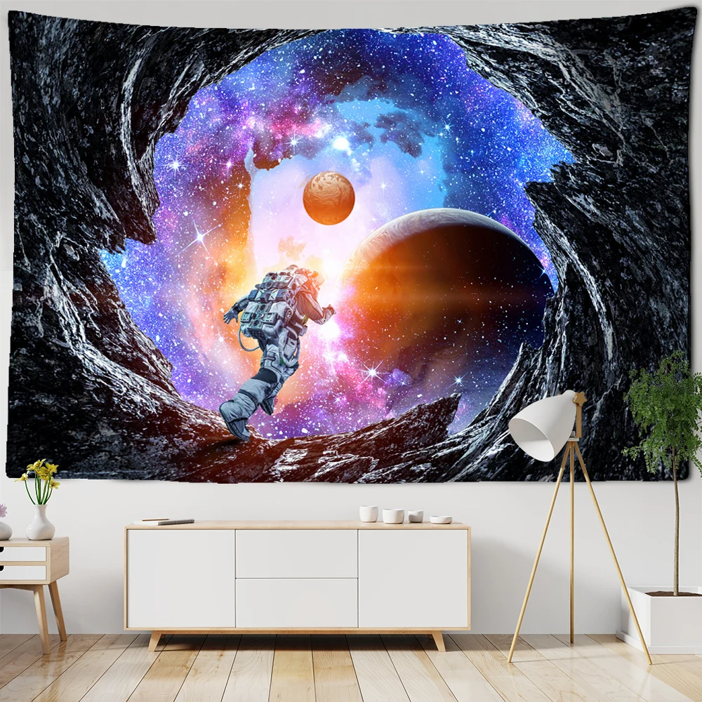 Psychedelic Spaceman Astronaut Wall Hanging Tapestry