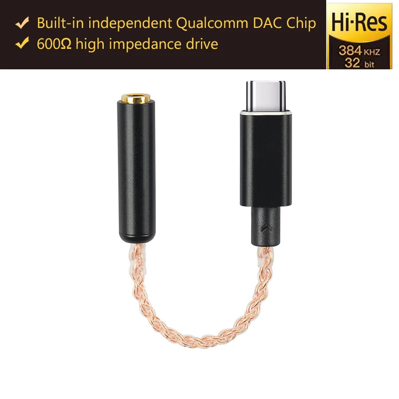 Qualcomm-DAC-USB-Type-C-To-3-5mm-Headphone-Amplifier-32b-384kHz-HiFi ...