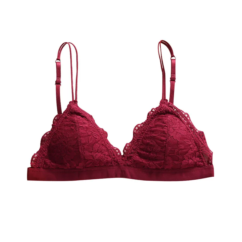 Sujetador francés sin anillo de acero, ropa interior Sexy de encaje fino de verano, Copa ...