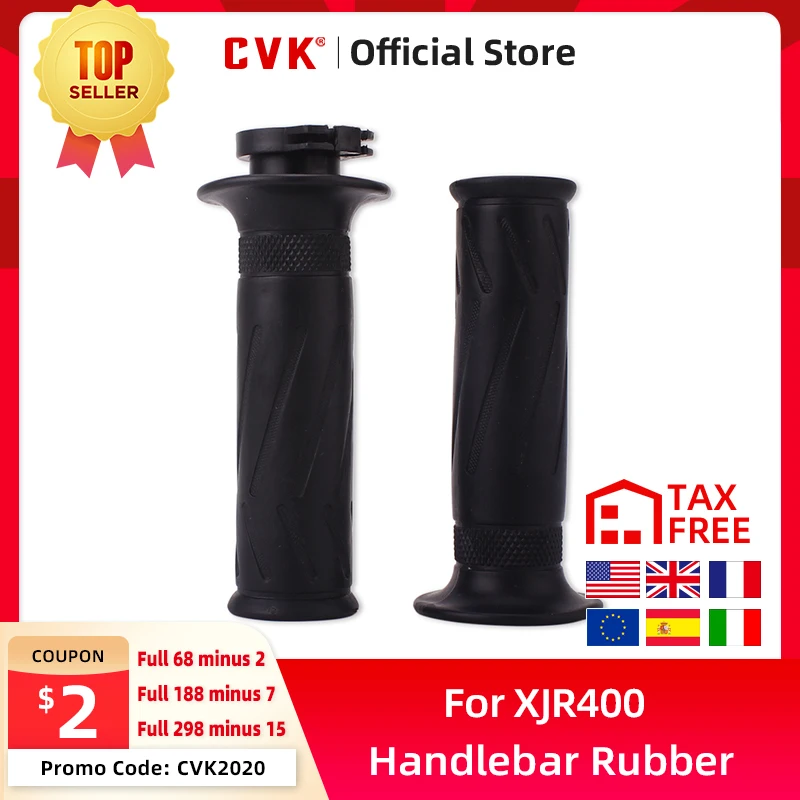 CVK 22mm Handlebar Rubber Gloves Hand Grips Set for Yamaha XJR400 ...