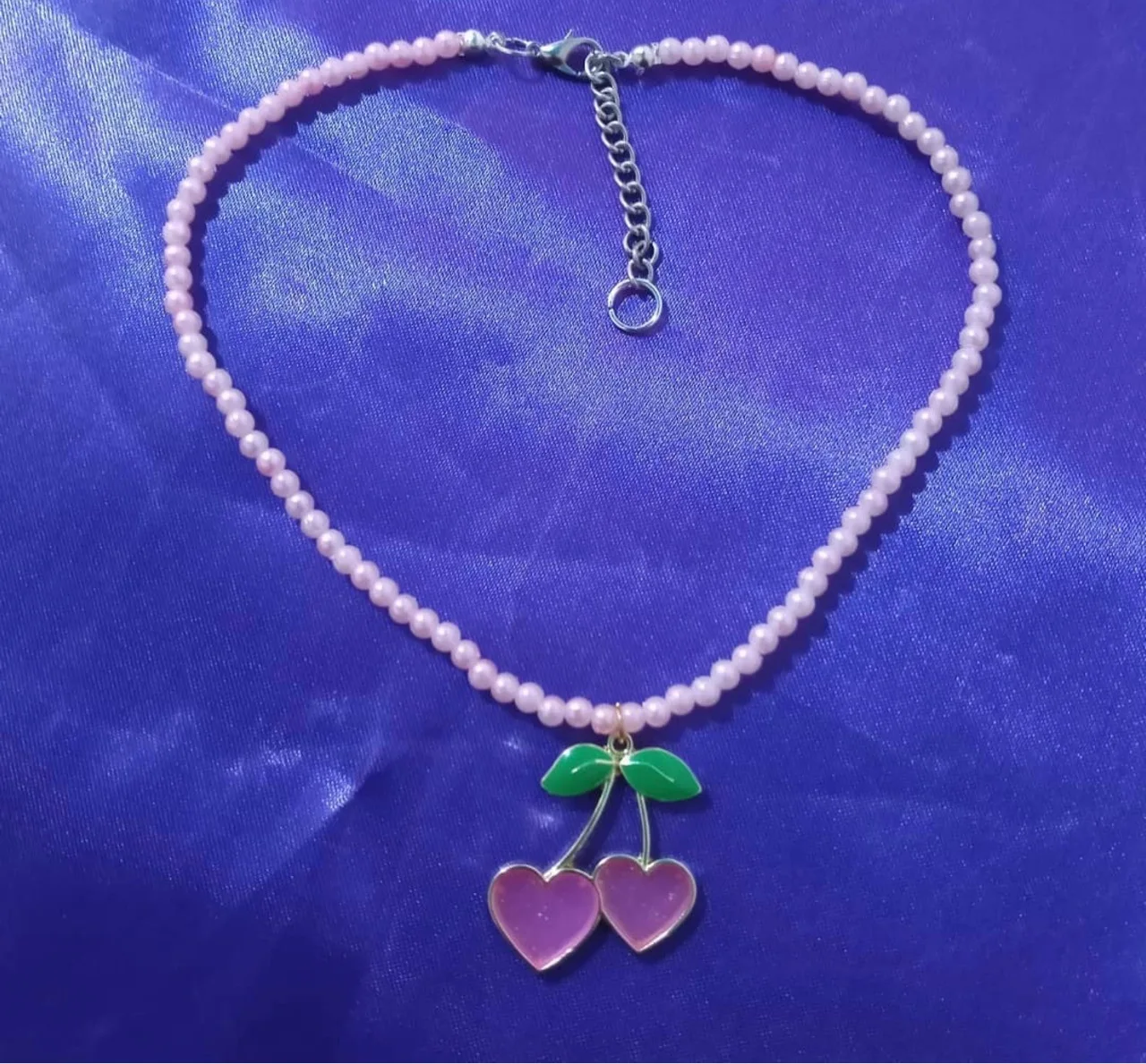 Y2K collar con colgante de corazón de cereza y melocotón para mujer ...