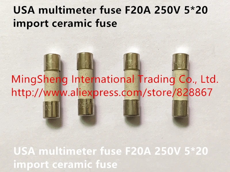 ใหม่100% ฟิวส์F20A 250V 5*20นำเข้าเซรามิคฟิวส์|ceramic fuse|multimeter ...