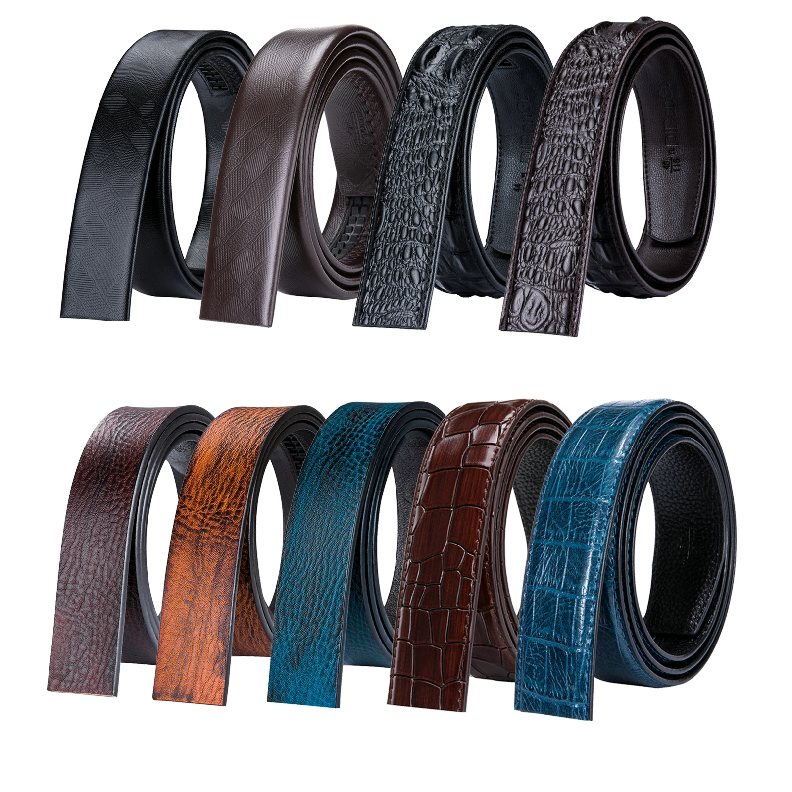 3.5cm Men's Belt without Buckle High Quality Cowskin Genuine Leather ...