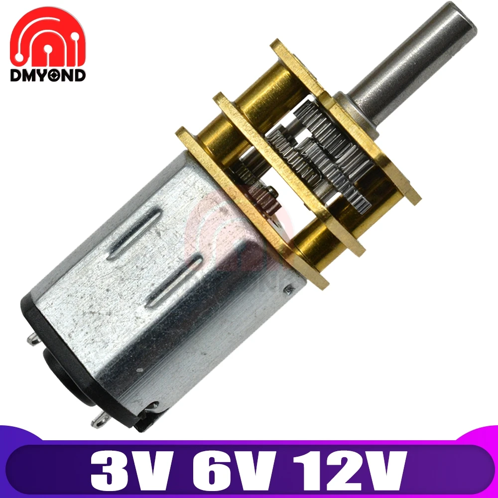 Ga12-n20 N20 Dc 3v 6v 12v Mini Micro Metal Gear Motor With Gearwheel ...