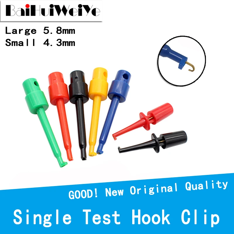 10Pcs-Round-Colored-Single-Test-Hook-Clip-Test-Probe-For-Electronic ...