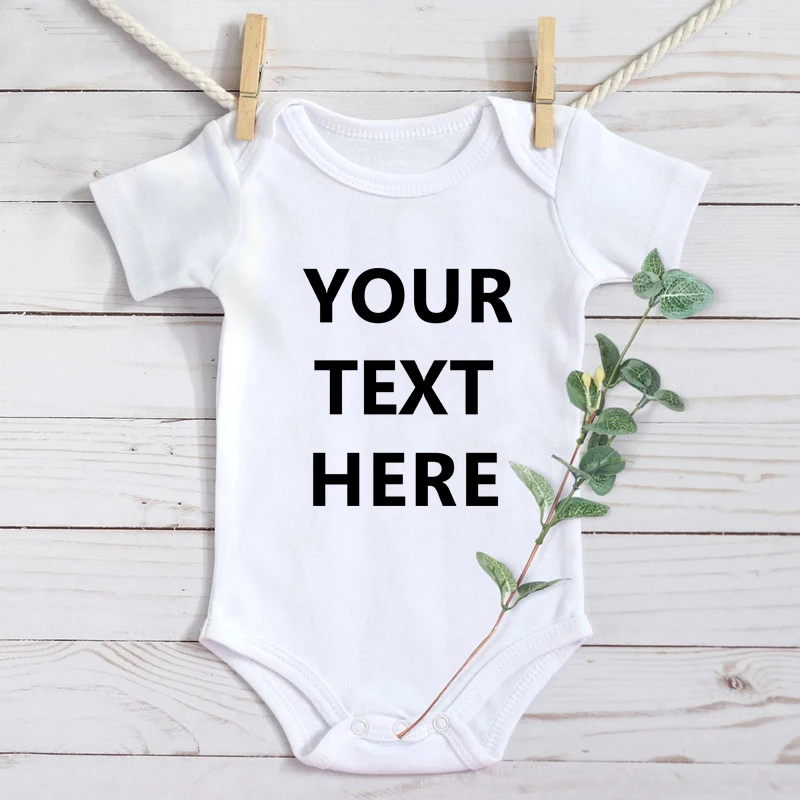 Your Own Design Newborn Baby Bodysuits Cotton Short Sleeve Personalized ...