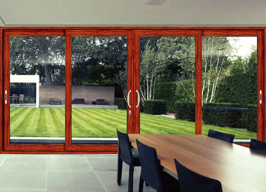 Super Narrow New Design Double Glazed Aluminum Sliding Glass Patio ...