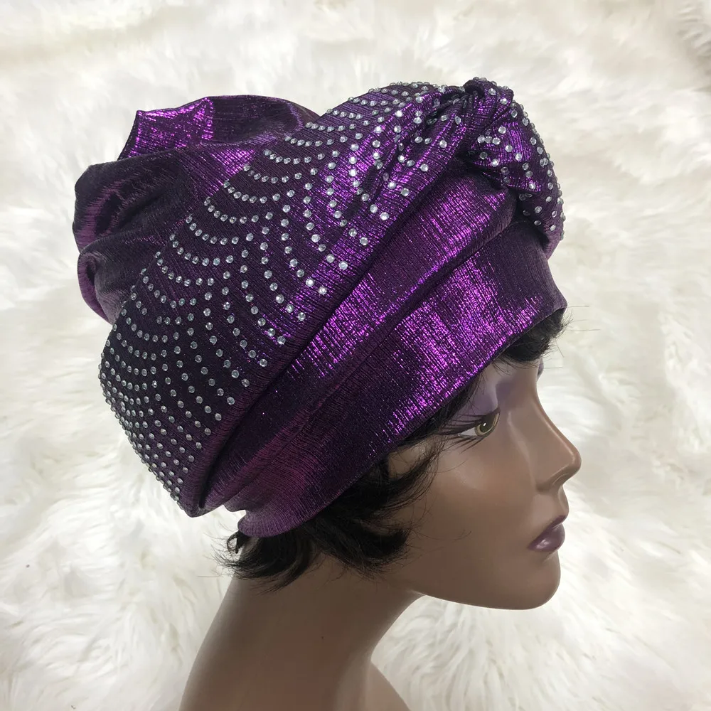 Nigerian gele headtie with stones already made auto gele turban cap ...
