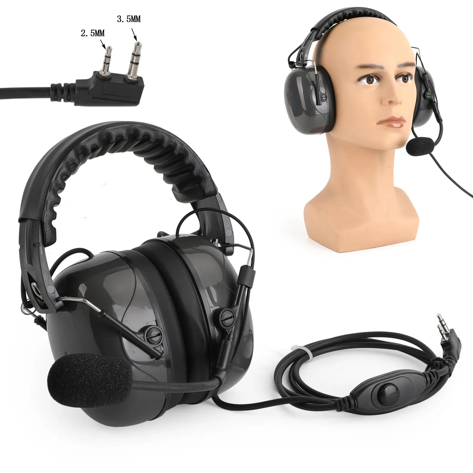 Artudatech-Noise-Cancelling-Overhead-Headset-Fit-for-Kenwood-TK3107 ...