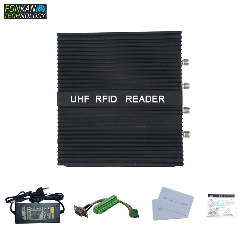 FONKAN UHF RFID 고정 리더 R2000 UHF RFID 4 안테나 포트 RS232 RJ45(TCPIP) POE 산업용, 무료 SDK 제공|Control Card ...