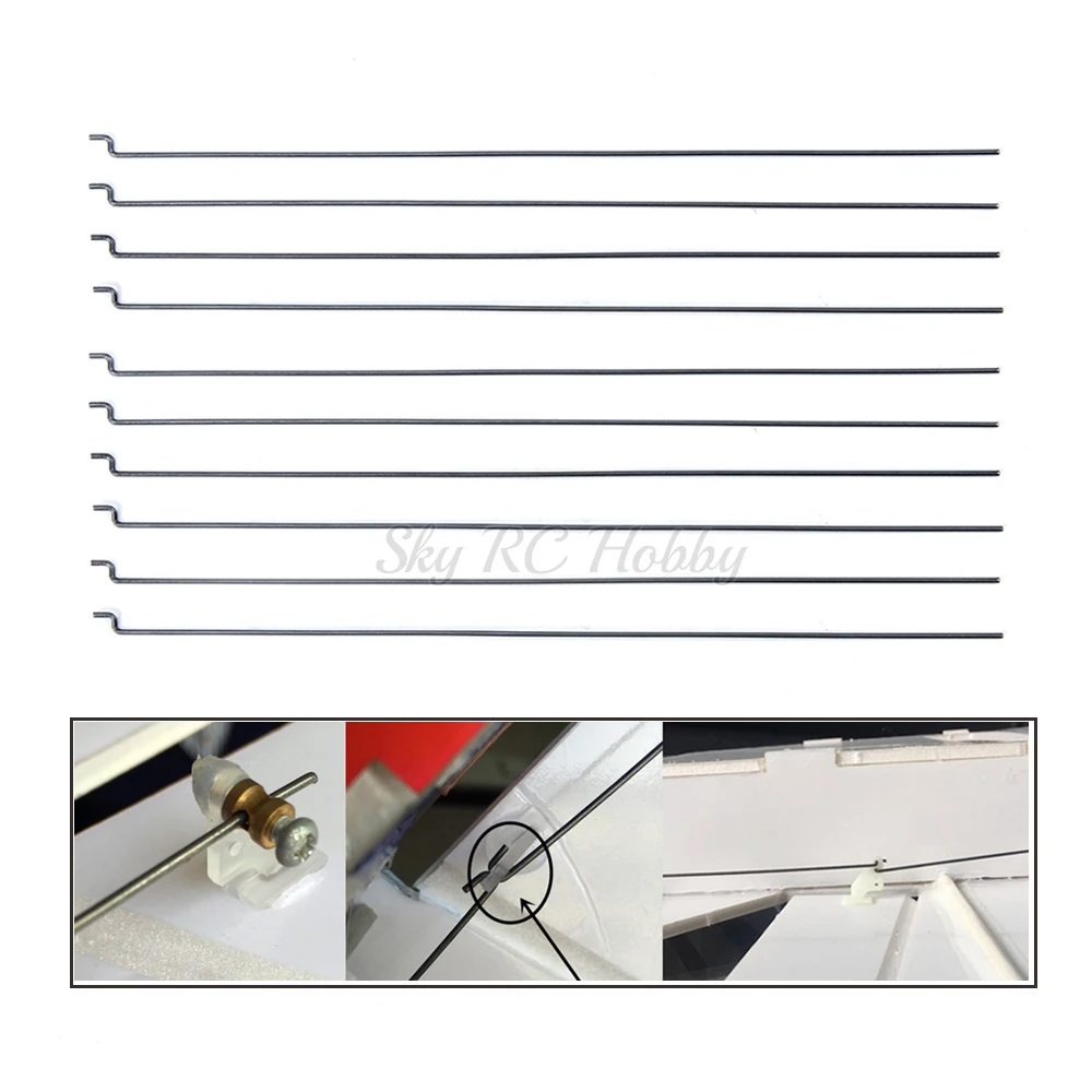 5pcs 10pcs 20pcs 20.3cm 1.2mm Z-type Steel Wire Push Rod push pull rod ...