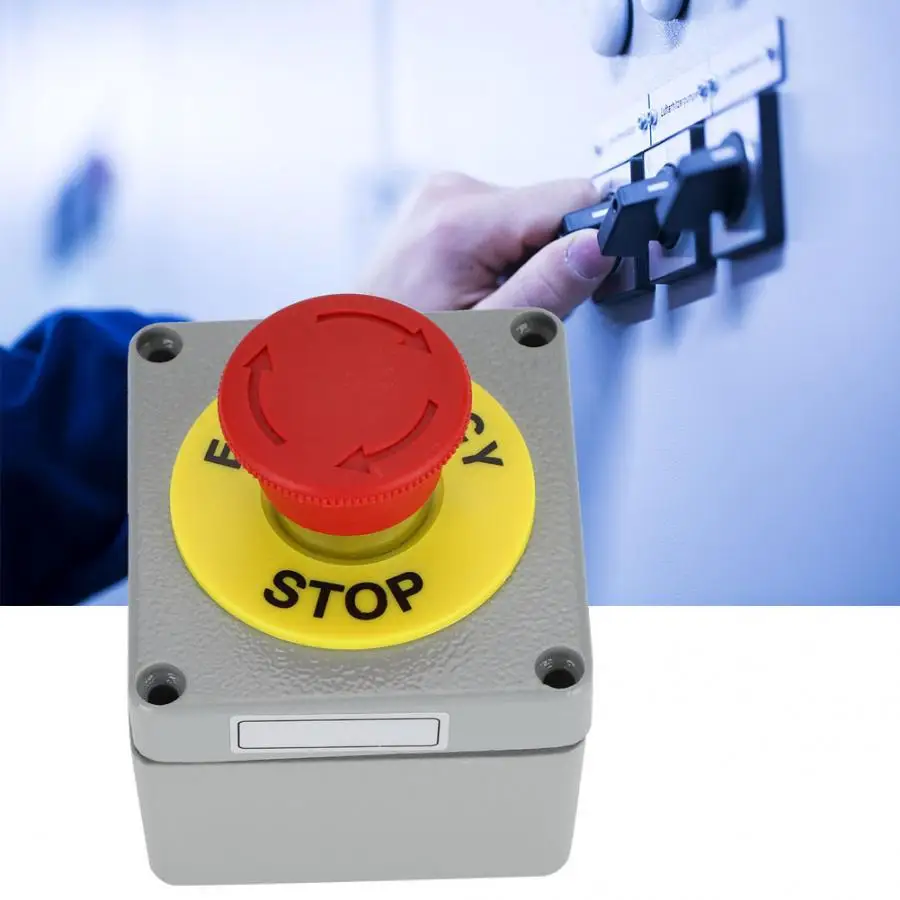 Aluminum Switch Box 1 Button Emergency Stop Control Operation Box IP66 ...