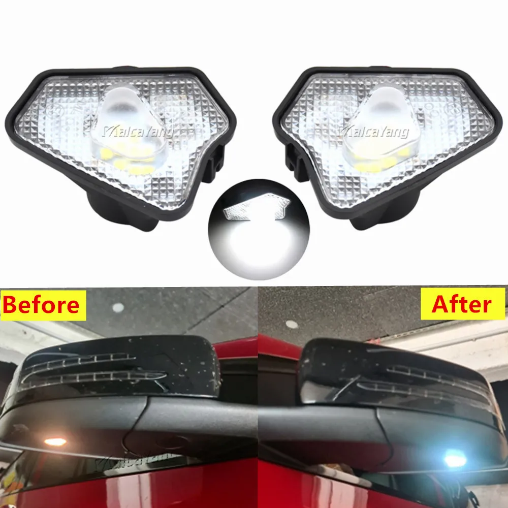 2Pcs-Car-LED-Under-Side-Mirror-Light-Puddle-Lamp-for-Mercedes-Benz-W176 ...