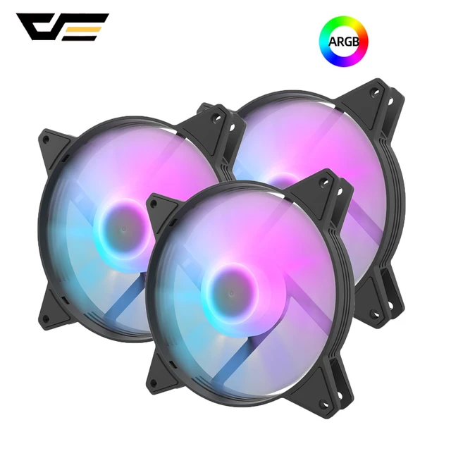 darkFlash RGB fan 120mm C6 PC Case Fan Colorful ARGB LED 4pin Quiet CPU ...