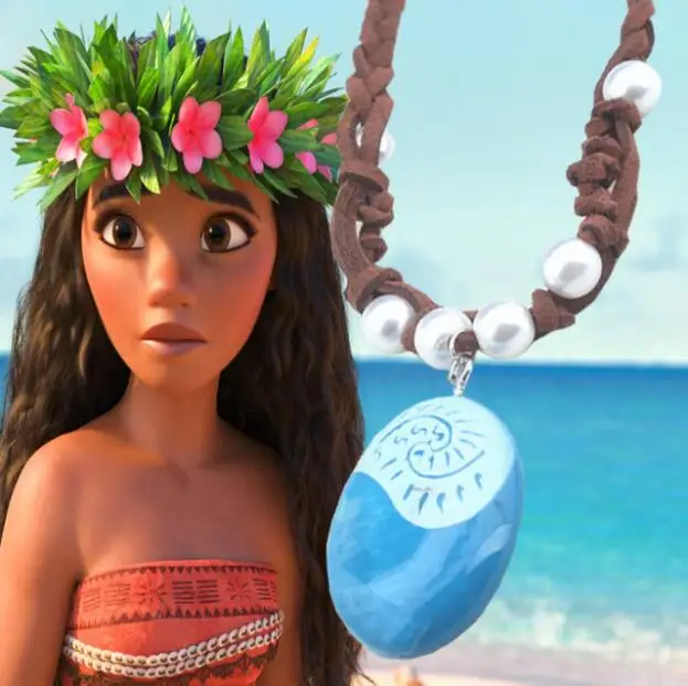 moana necklace music Anime movie princess moana necklace Pearl hand ...