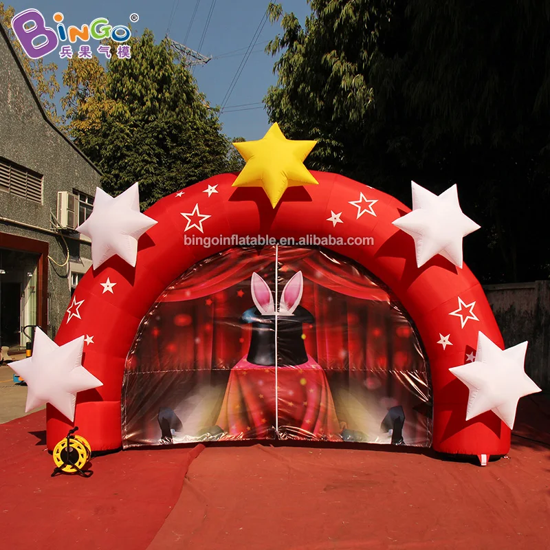 Personalized 5x3 Meters Inflatable Archway with Door Curtain Portable ...