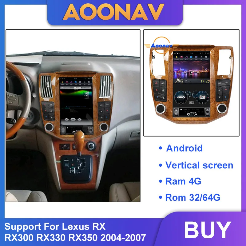 Tesla-style-Android-screen-Car-GPS-multimedia-Player-For-Lexus-RX-RX300 ...