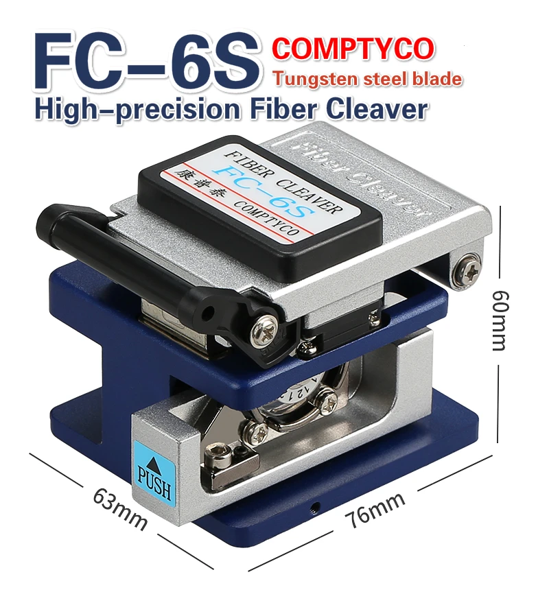 Alta precisão compptyco fiber cleaver FC 6S contato frio com 12 lâminas fc 6s metal material ...