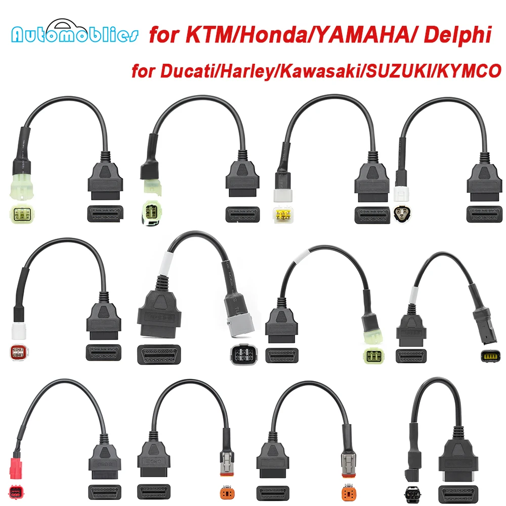 Obd2 Connector For Ktm Motorcycle Motobike 6pin For Yamaha/honda/harley ...