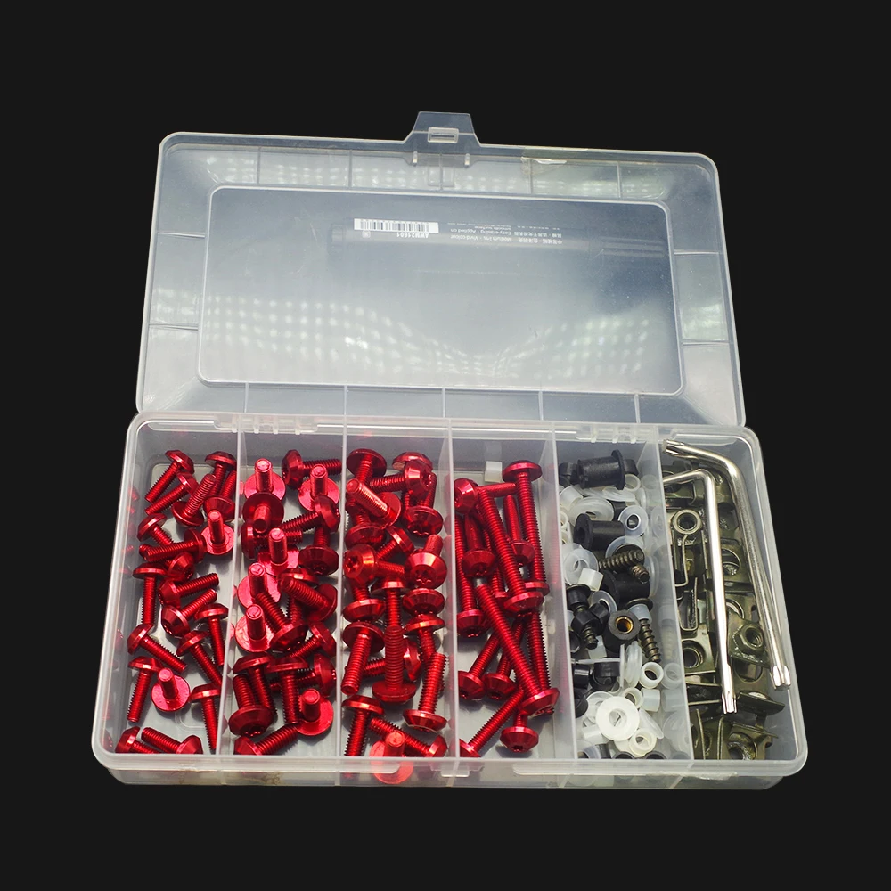 Kit de tornillos de carenado para motocicleta, Kit Universal de cubierta de moto, Tuercas para ...