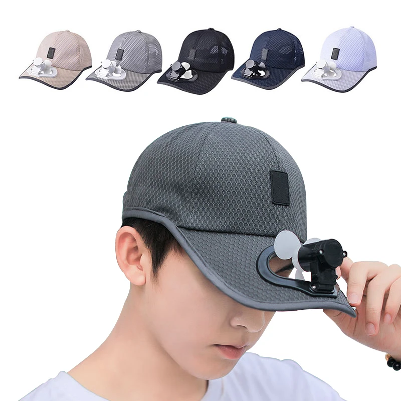 Summer-Climbing-Cap-Unisex-Mesh-Anti-Sun-Fan-Hat-USB-Charging-Outdoor ...