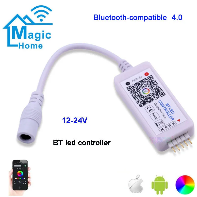 Mini DC12V 24V BT LED RGBW Controller 4 Channel Bluetooth compatible 4. ...