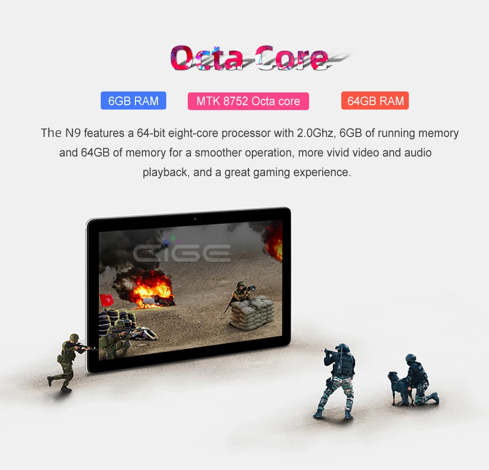 N9, 10 дюймов, планшеты, Android 8,0, 4G, Lte, две sim-карты, четыре ядра, 6 ГБ ОЗУ, 64 Гб ПЗУ ...