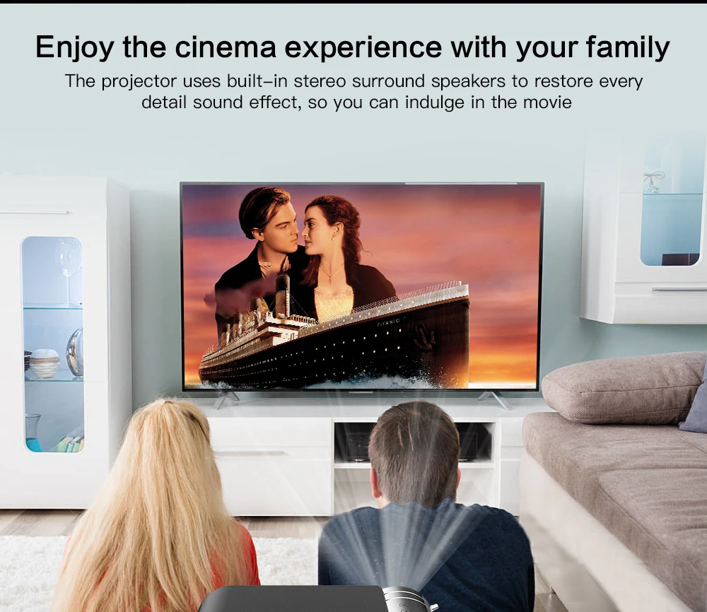 CRENOVA новейший HD 720P светодиодный проектор для 1080P беспроводной ...