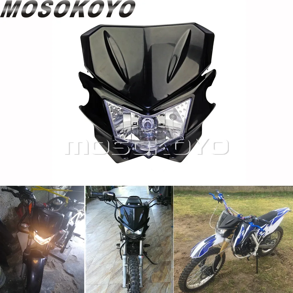 Motorcycle Dirt Bike 12V 35W Headlight Dual Sport Motorcycle Head Lamp ...