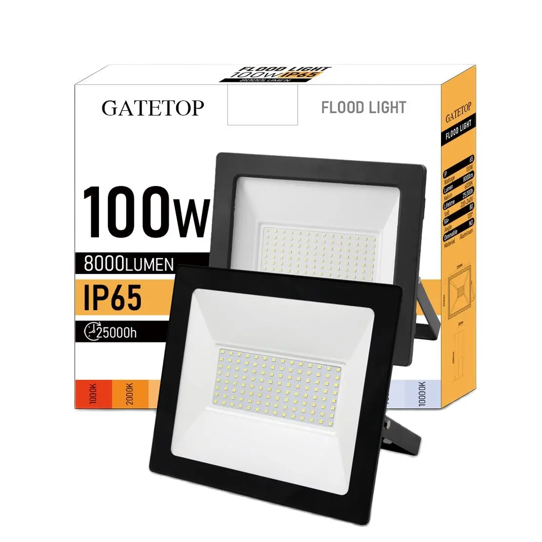 Holofote super brilhante de 100w! Luz de led ip65 à prova de poeira e ...