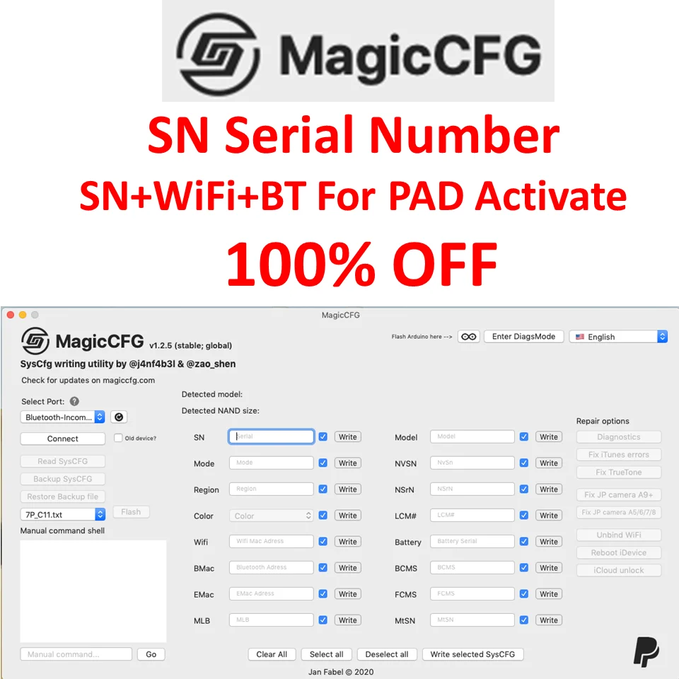 Sn Wifi Bt Serial Number For Ipad 2 3 4 Air 2 Ipad Mini 1 2 3 Ipad Pro ...