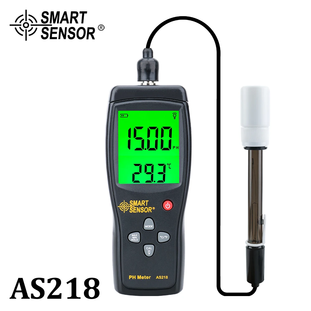 digital PH meter ph Meter PH tester SmartSensor AS218 0.00~14.00pH ...
