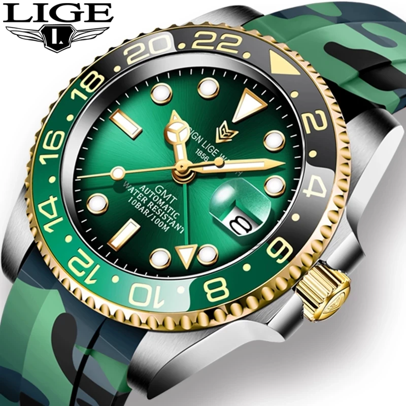 LIGE DESIGN Men Mechanical Watch Top Brand Luxury Automatic Watch Sport ...
