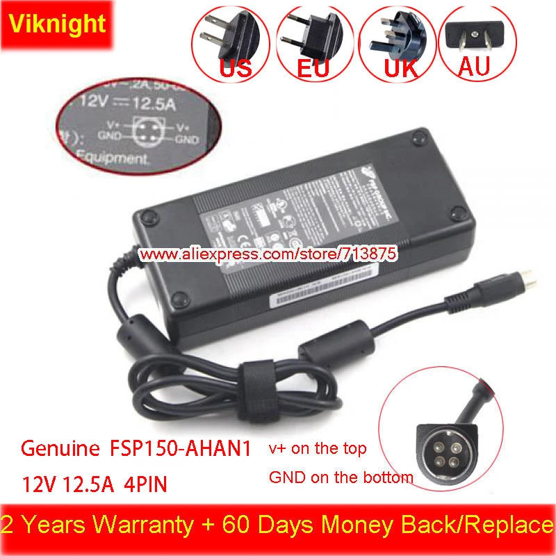 Genuine Fsp150-ahan1 12v 12.5a Dps-150nb-1a Laptop Charger For Qnap Ts-409 Ts-412 Turbo Nas ...