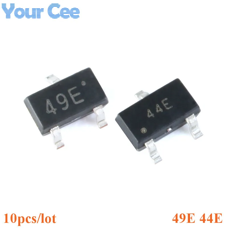 10Pcs-SOT23-SMD-44E-49E-Hall-Effect-Sensor-Switch-SMD-Hall-Element ...