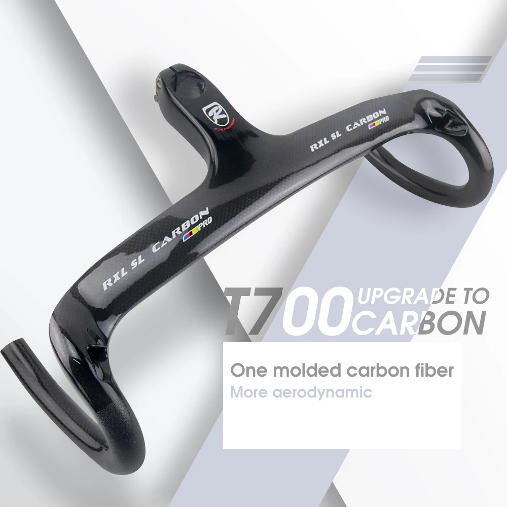 Integrated Carbon Handlebar Stem One-body Road Bars Drop Bar for 28.6 ...