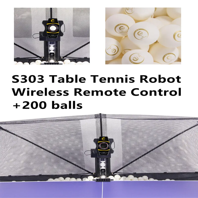 Suz Table Tennis Robot S303 Ping Pong Training Robot 40+ Ballsthrower ...