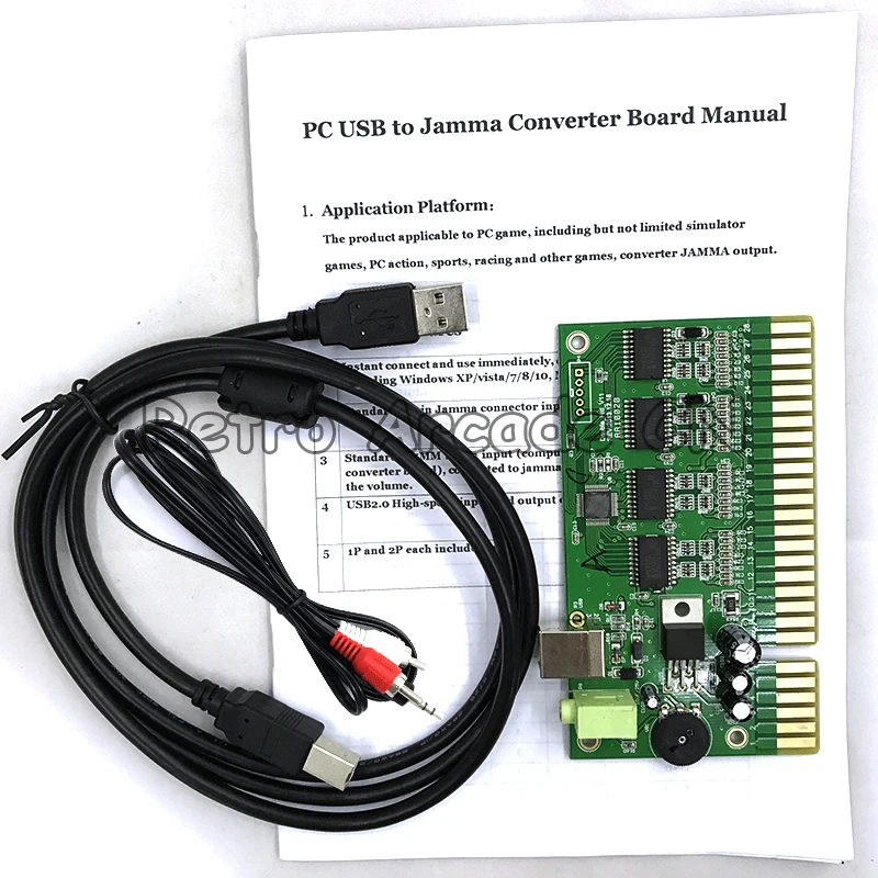 Placa-convertidora-USB-Jamma-para-m-quina-de-juegos-Arcade-PC2-PCB-de ...