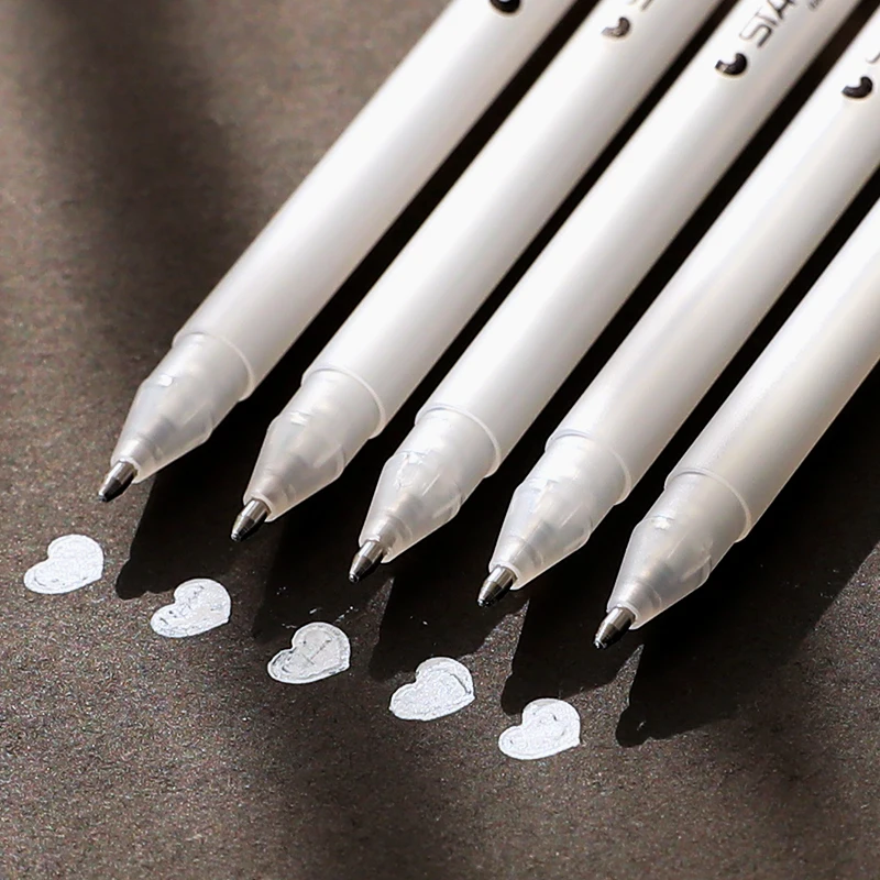 1Pcs White Gel Pen Set 1mm Fine Tip Sketching Pens For Artists Black 1Pcs White Gel Pen Set 1mm Fine Tip Sketching Pens For Artists Black