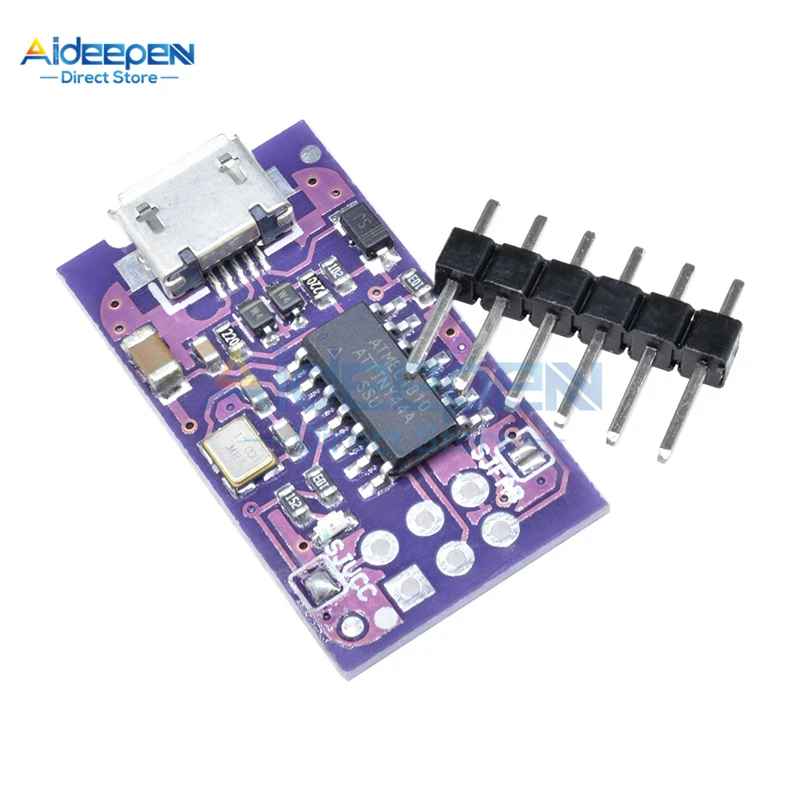 DC 5V Micro USB Tiny AVR ISP ATtiny44 ATTiny45 85 USBTinyISP módulo programador para Arduino IDE ...